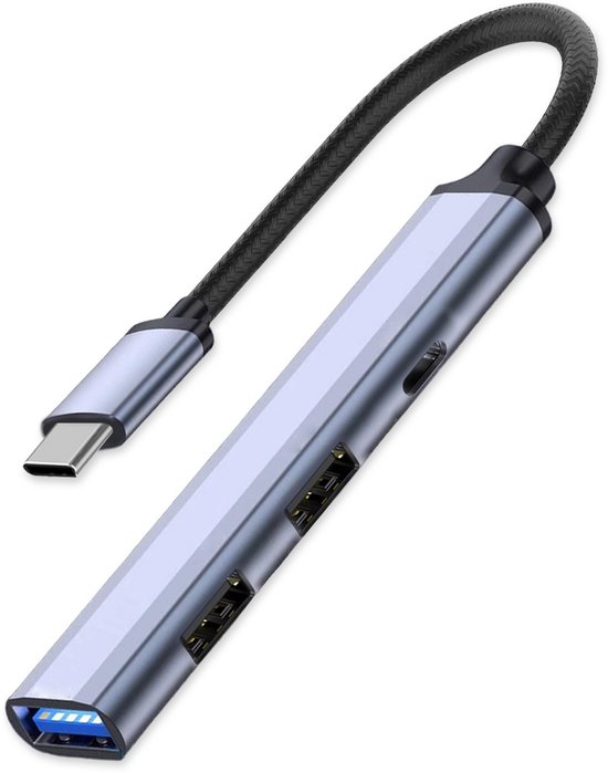 USB C Hub - 4 Poorten - USB 3.0 - USB-C Splitter + Verdeler - OTG Kabel ...