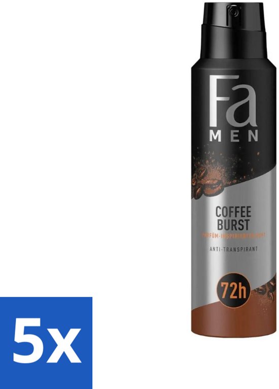 Fa Men - Deodorant Spray - Coffee Burst - 72 uur Bescherming - Anti ...