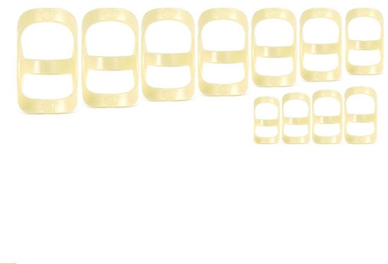 Ovaal vingerspalk - 4-14 - 11 stuks, van elke maat één - Mallet Finger ...