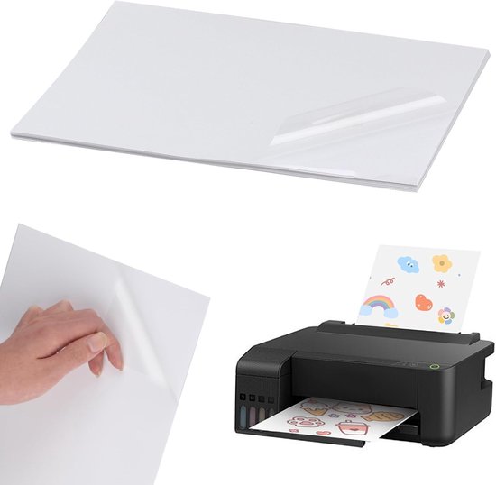 A4 Stickervellen - 20 Vellen Zelfklevend Vinyl Stickerpapier voor Laser ...