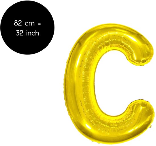 Fienosa Letter Ballonnen - Letter C - Goud - Kleur Goud - 82 cm ...