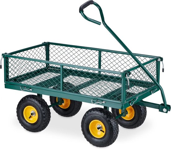 Handige transportkar voor tuin - luchtbanden - draagvermogen 200 kg ...