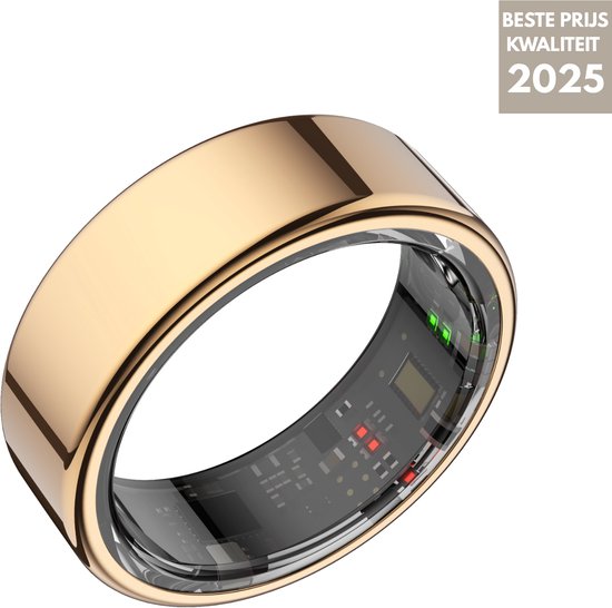 Focus® S1 Smart Ring - Goud - Maat 8 - Hartslag - Menstruatiecyclus ...