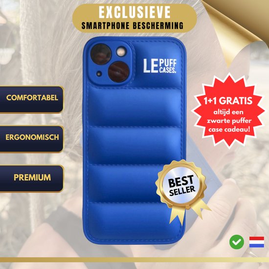 Le Puff Cases – Puffer Case Hoesje in Blauw – Phone Case - Hoesje ...