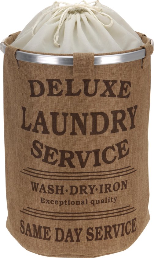 Wasmand rond jute kleur | bol.com