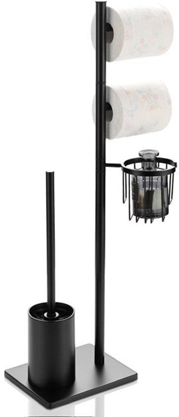 FBLX - Multifunctionele Toiletbutler - Vrijstaande WC-Rolhouder met ...