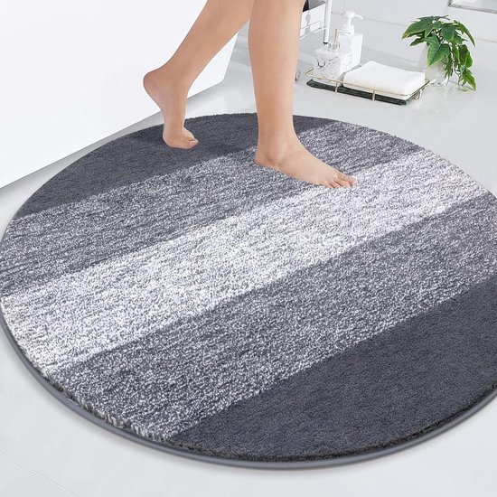 Antislip Ronde Badmat 120 cm - Machinewasbaar en Geschikt voor Bad ...