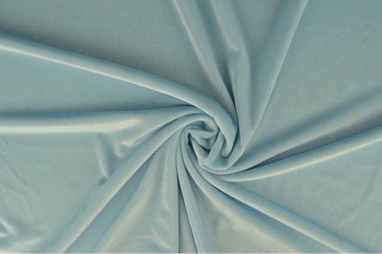 Stretch fluweel - Baby blauw - 1 meter - Per meter - Velvet stof | bol