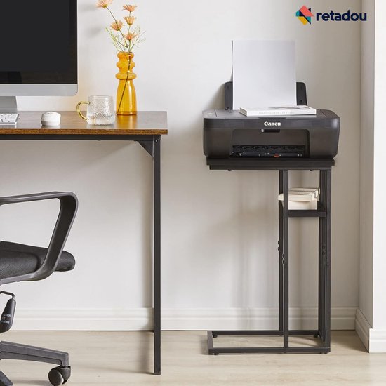 Retadou - Bijzettafel, C-vorm, laptoptafel, kleine salontafel met ...