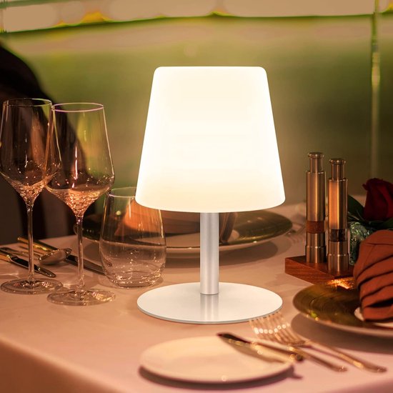 Draadloze LED Tafellamp - Dimbare Buitenlamp voor Tuin en Slaapkamer | bol