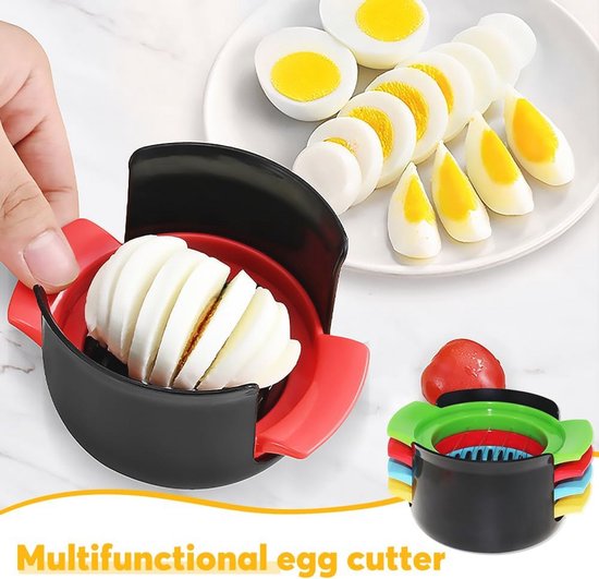 4-in-1 Eiersnijder voor Perfecte Eierschijven - Draagbare Eiser | bol