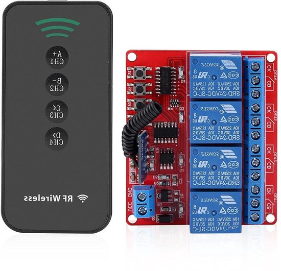 Draadloze Schakelaar Leren Intelligente Module Relais Ontvanger 4 ...