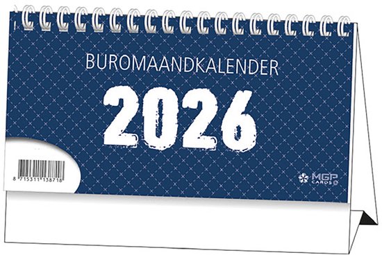 MGPcards - Buro maandkalender 2026 - Desk planner - Bureau kalender ...