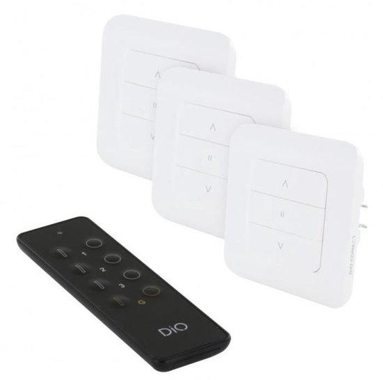 Kit van 3 rolluikschakelaars en afstandsbediening - DIO CONNECT - REV ...