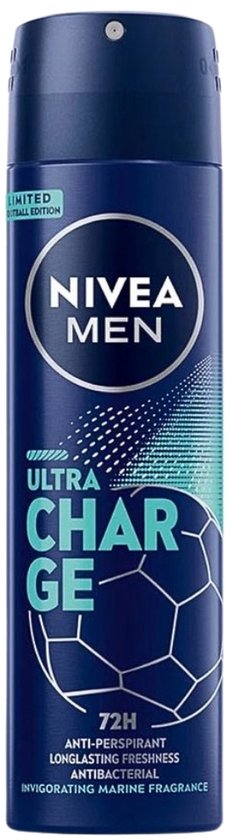 Nivea - Men - Deodorant - Spray - Ultra Charge - 150 ml ...