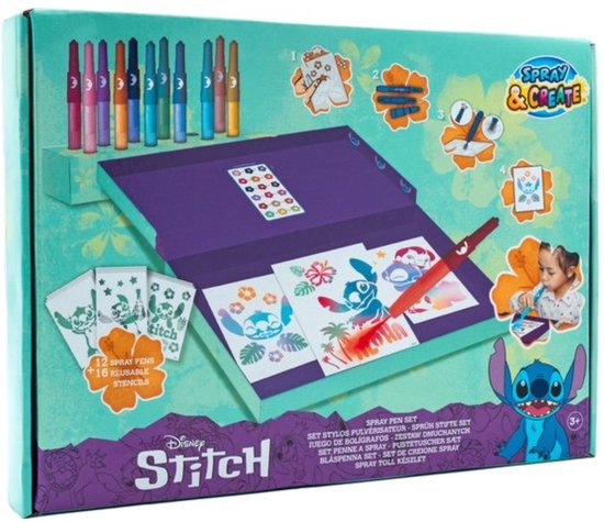 Stitch Spray Pen Set DELUXE - Disney - Blaasstiften voor Kids - 7 ...
