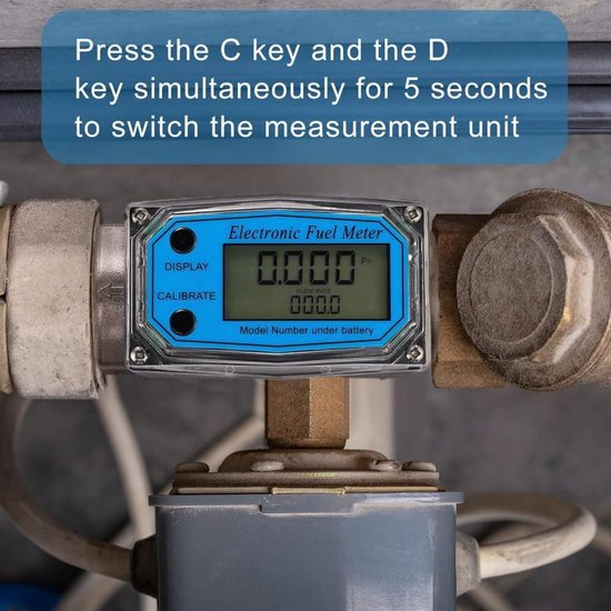 Digitale Turbinestroommeter met Manometer en Elektronische Debietmeter ...