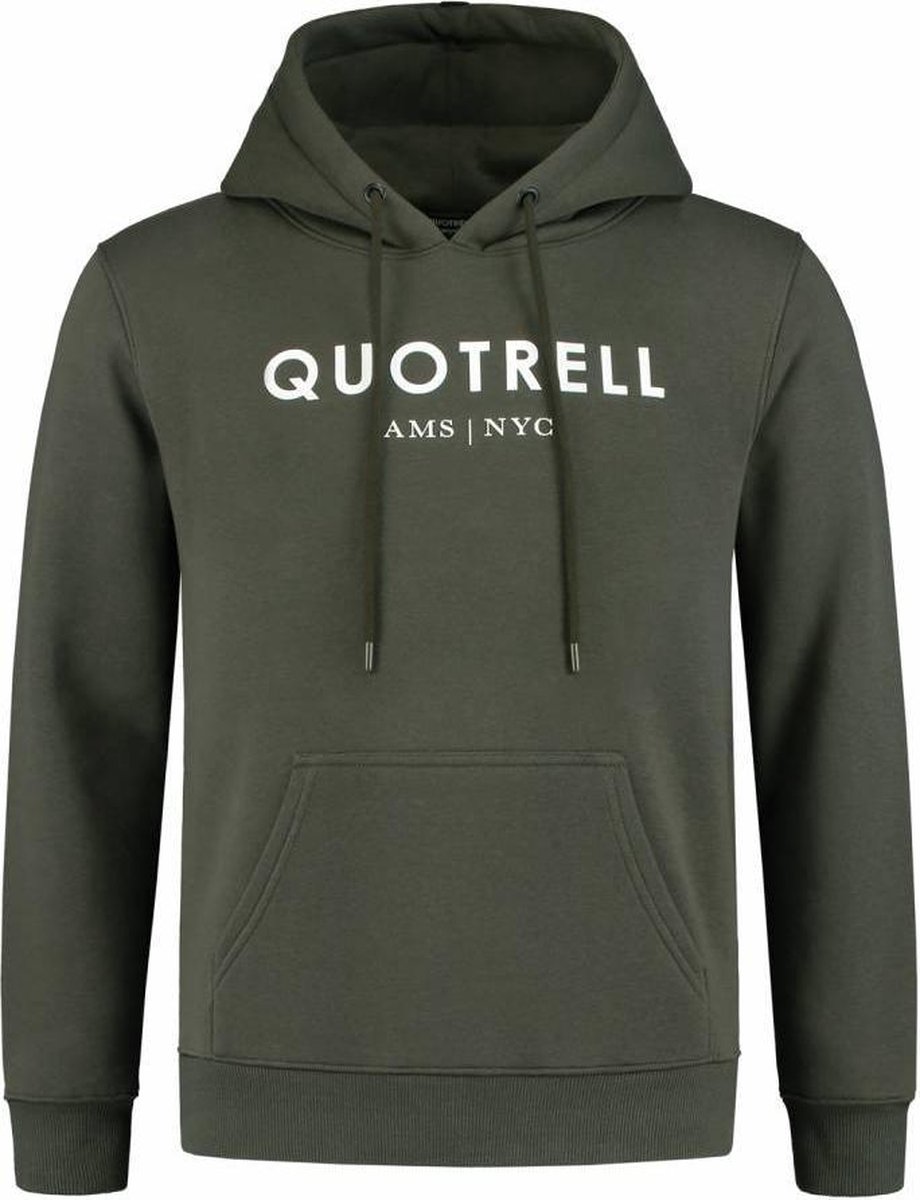 QUOTRELL Brand Hoodie Army/White | bol.com
