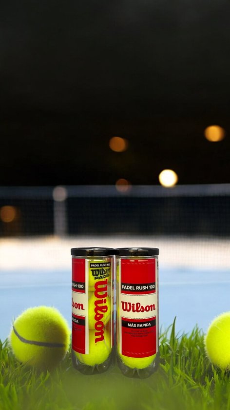 Wilson Padel Rush 100- 2 Blikken (6 Ballen) - Snelle & Duurzame ...