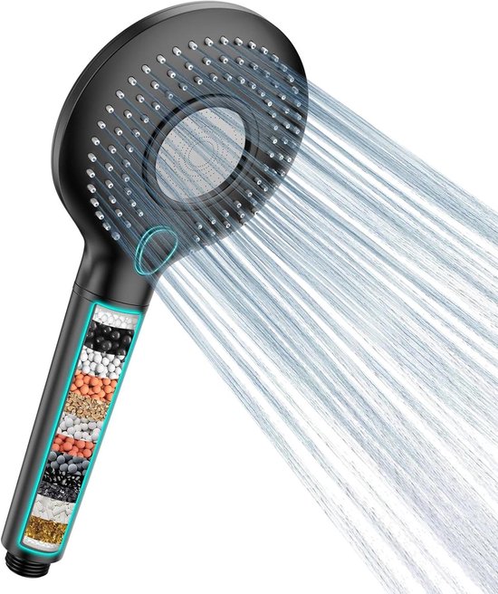 Hogedruk handdouche met filtratie in 15 lagen slang van 15 m - 3 ...