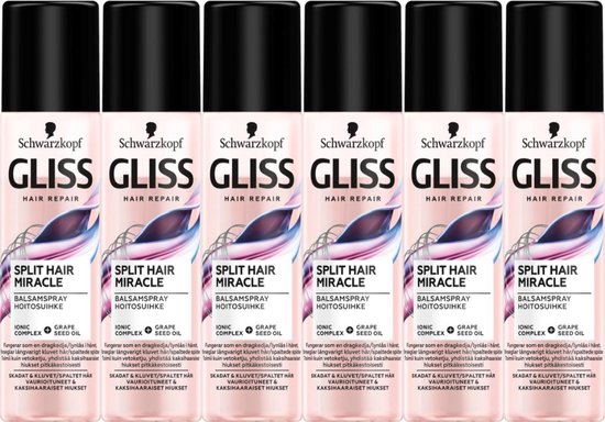 Gliss-Kur Anti-Klit spray – Split Hair Miracle 200 ml (6 stuks) | bol