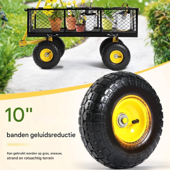 Zware Tuinwagen 900 lbs/408 kg – Grote Tuinkar met Afneembare Zijkanten ...