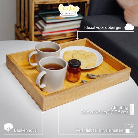 Creative Deco Houten opbergdoos | 36 x 28 x 5 cm | Houten ...