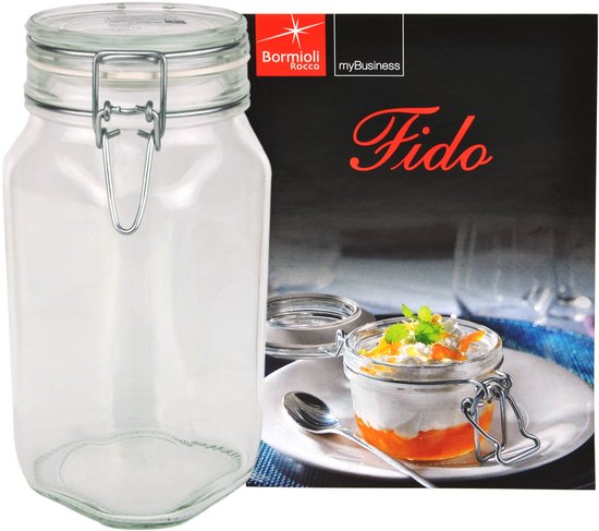 Inmaakpot met draaidop Original Fido 1,5L incl. Bormioli receptenboekje ...