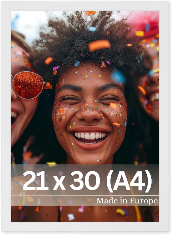 Witte Fotolijst 21x30 cm - Houten Lijst voor A4 Foto's - Beige | bol