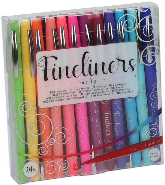 Fineliners in Luxe Opberbox, 24st | bol