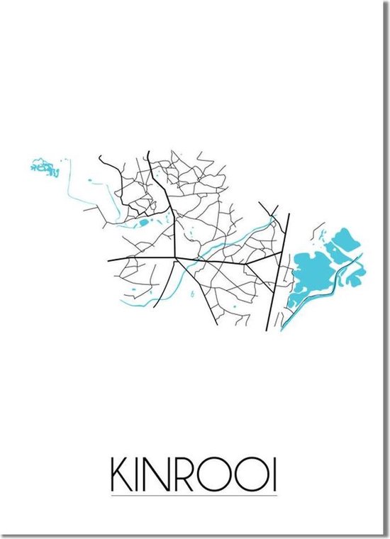 DesignClaud Kinrooi Plattegrond poster A4 poster (21x29,7cm) | bol.com
