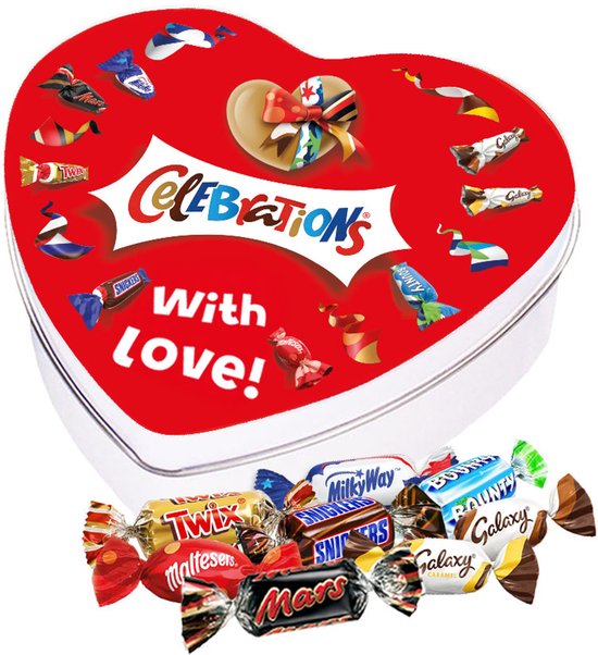Mars Celebrations geschenkdoos hartje "with love!" - chocolademix ...
