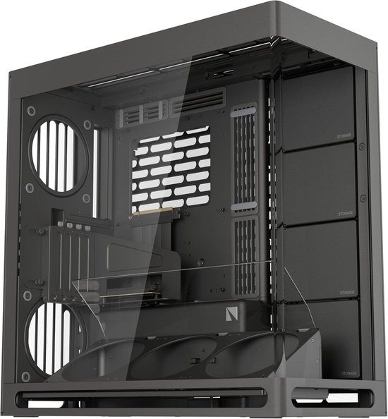 Dual-Chamber ATX Mid Tower PC-behuizing met optimale GPU-koeling en ...