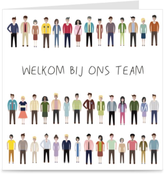 WELKOM BIJ ONS TEAM | kaart / wenskaart met envelop | voor nieuwe ...