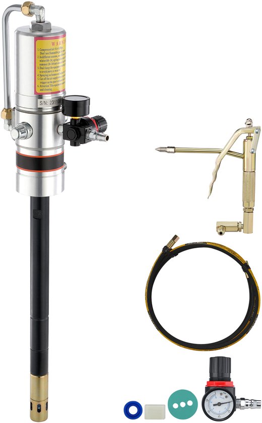 Vetpomp - Drukverhouding 50:1, Luchtbediend Met Slang Van 396cm En ...