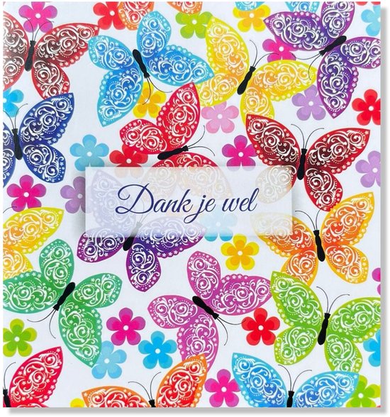 Bedankt Wenskaart - Dank je wel - 12x11cm - gevouwen kaart Inclusief ...