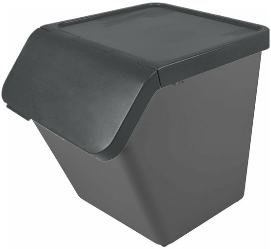 Sunware Sigma Home sorteer bak met deksel - afvalbak - antraciet ...