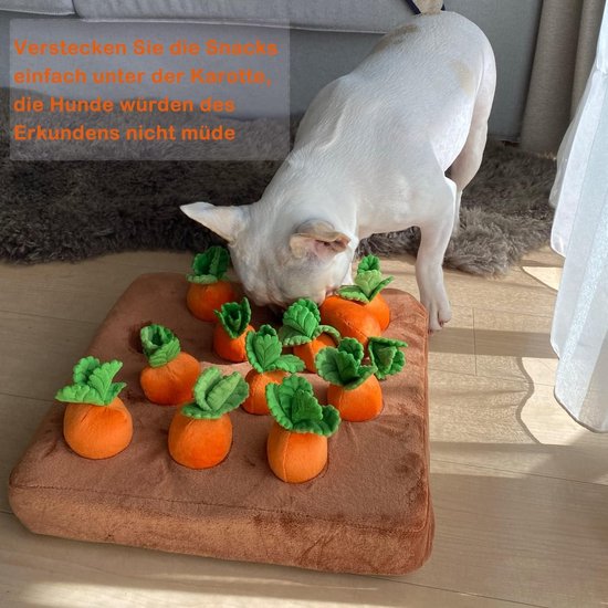 Interactief Speelgoed voor Hond - Pluche Wortel Knuffel Tapijt ...