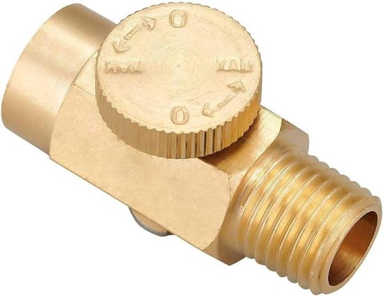 In-Line Air Flow Regulator Klep 1/4"NPT Male x 1/4" NPT Female Montage ...