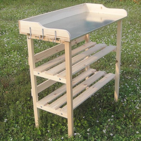 Houten Planttafel voor de Tuin - Organiseer en Bescherm Je Planten | bol