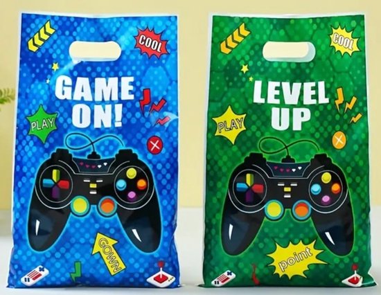 Uitdeelzakjes Game On - level up- 20 Stuks - Uitdeelzakjes - Traktatie ...