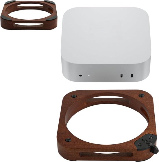 Warmteafvoerstandaard voor Mac Mini M4 Houten Koelhouder Dubbel... | bol
