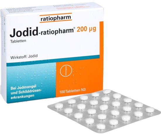 Jodid-ratiopharm 20mg tabletten | 100 stuks | jodium tabletten | jodium ...