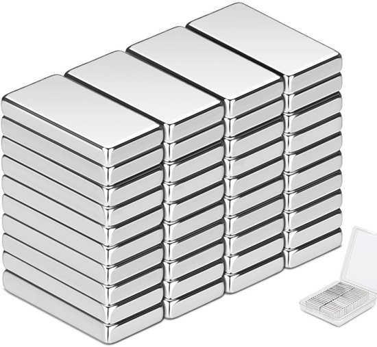 Mini Neodymium Magneten 20x10mm - 40 Stuks Rechthoekige Magneten voor ...