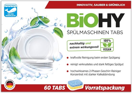 Effectieve Vaatwastabletten voor Krachtige Reiniging | 60 Tabs | 2 ...