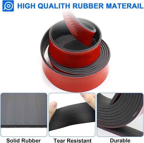 Neopreen Rubberen Strips Zelfklevend 75 mm x 15 mm x 32 m - Stevig ...