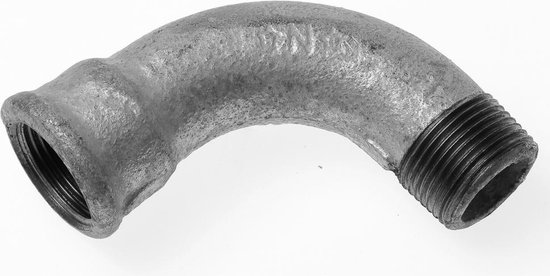 Nefit Ind Nr1 lange bocht 90° met binnen en buitendraad 3/4 gegalvaniseerd | bol