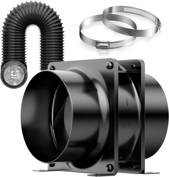 Axiale Buisventilator 100mm Geluidsarm 199m³/h - Energiebesparend - Met ...