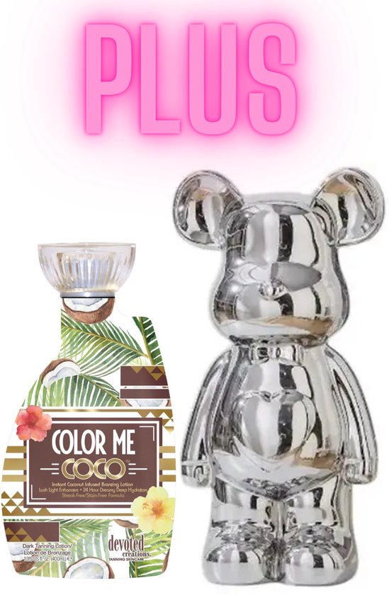 Devoted Creations Color me Coco 400 ml PLUS Beeld Beer Hart Zilver 21 ...