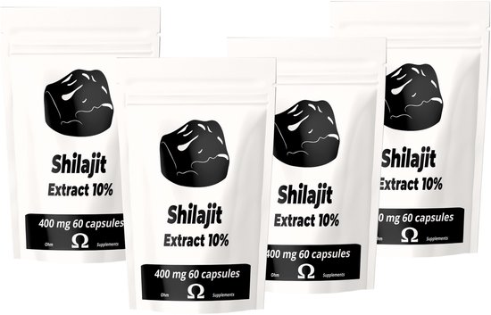 Ohm - Shilajit 240 Capsules 10% Extract Resin 400 MG Per Capsule - 100% ...